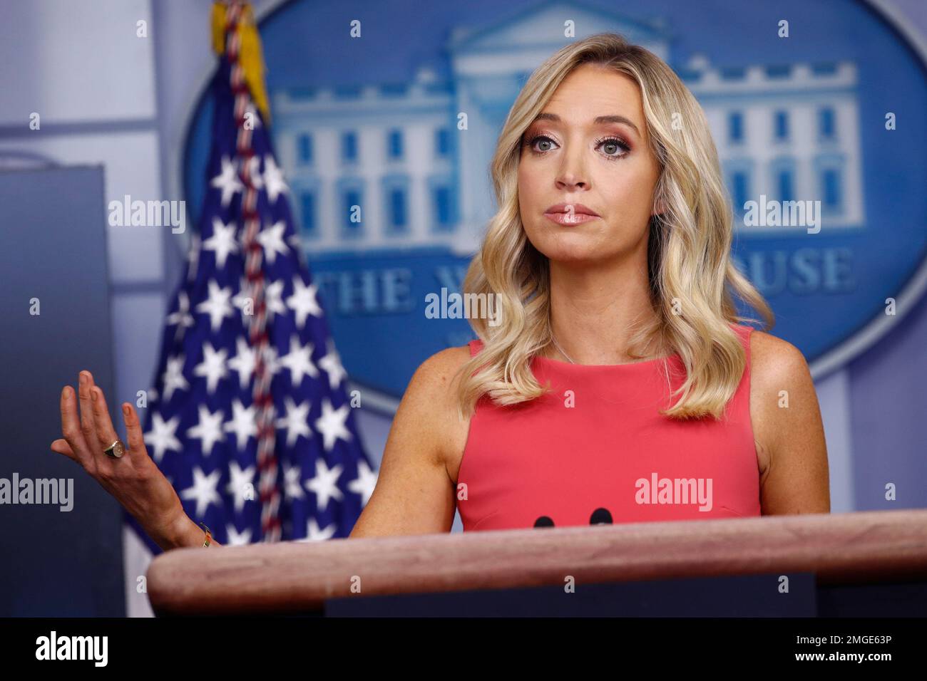 White House press secretary Kayleigh McEnany speaks during a news ...