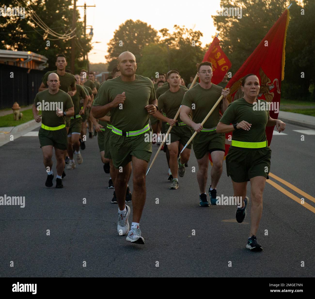 U.S. Marine Corps Lt. Col. David S. Rainey (Left), the Security ...