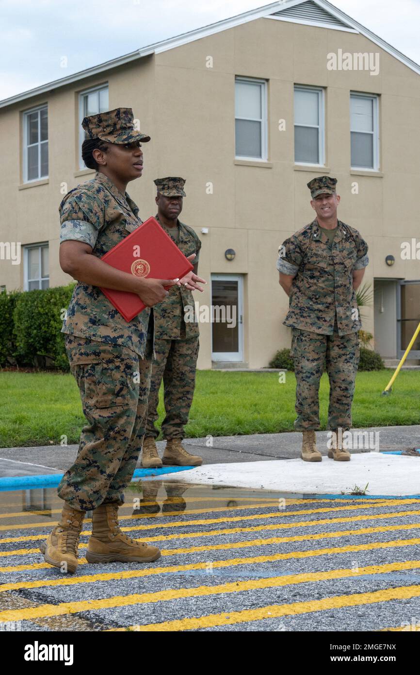 Gunnery Sgt. Kayala Steele, the 6th Marine Corps District ...