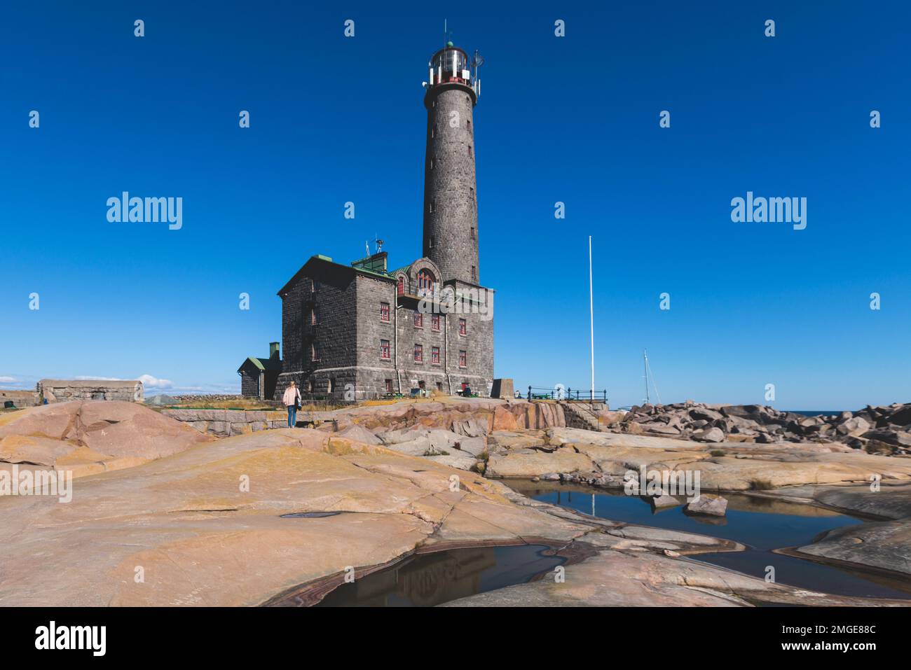 Bengtskär Lighthouse, view of Bengtskar island in Archipelago Sea ...