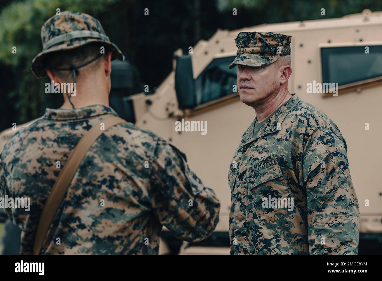 U.S. Marine Corps Col. Dennis W. Sampson, commanding officer of the ...