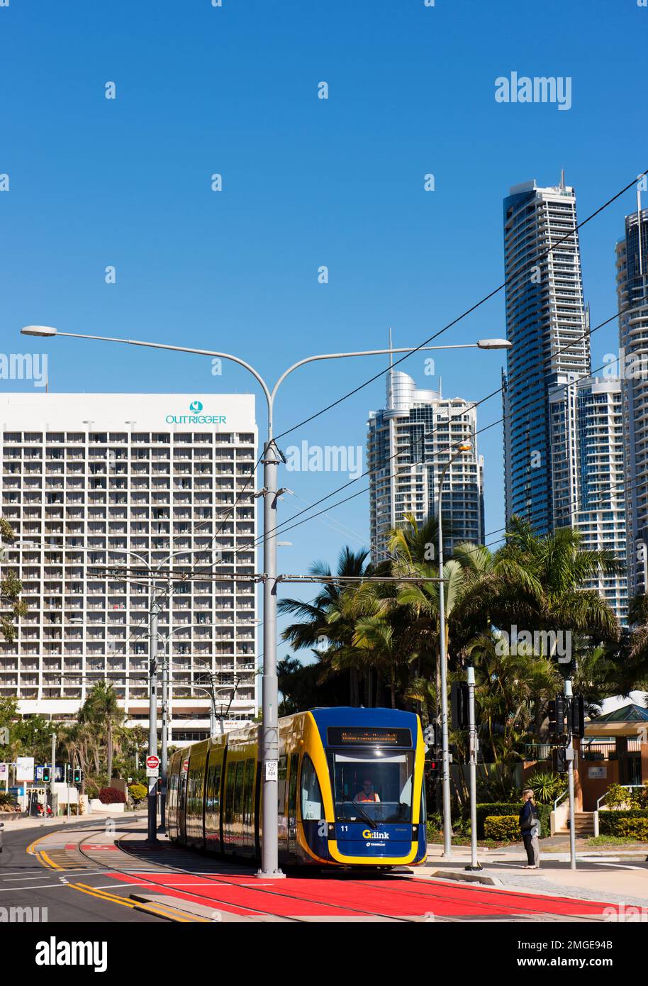 Gold Coast's light rail is a recent public transport addition Stock ...