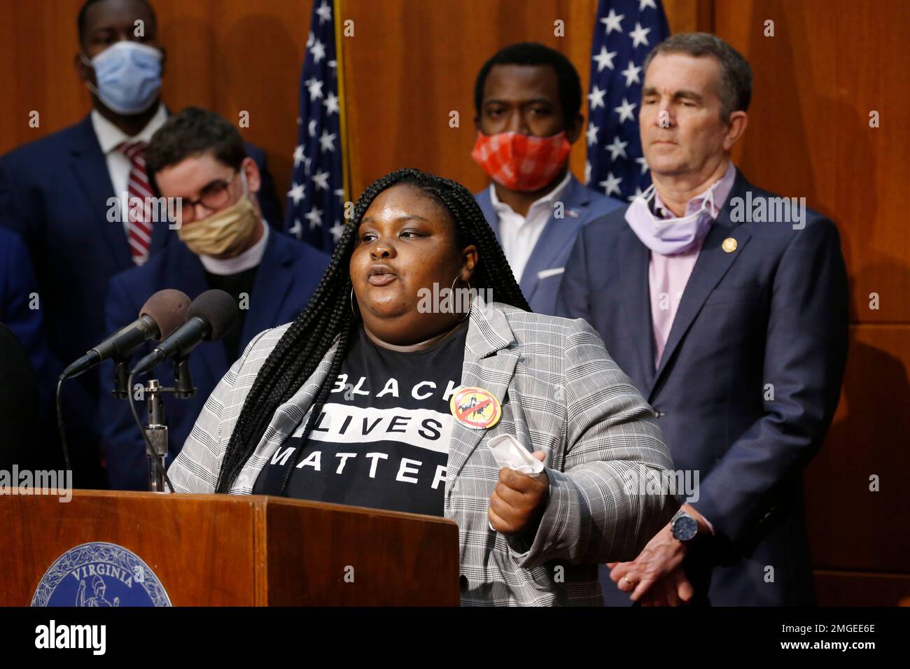 Zyahna Bryant, front, a student activist and community organizer who ...