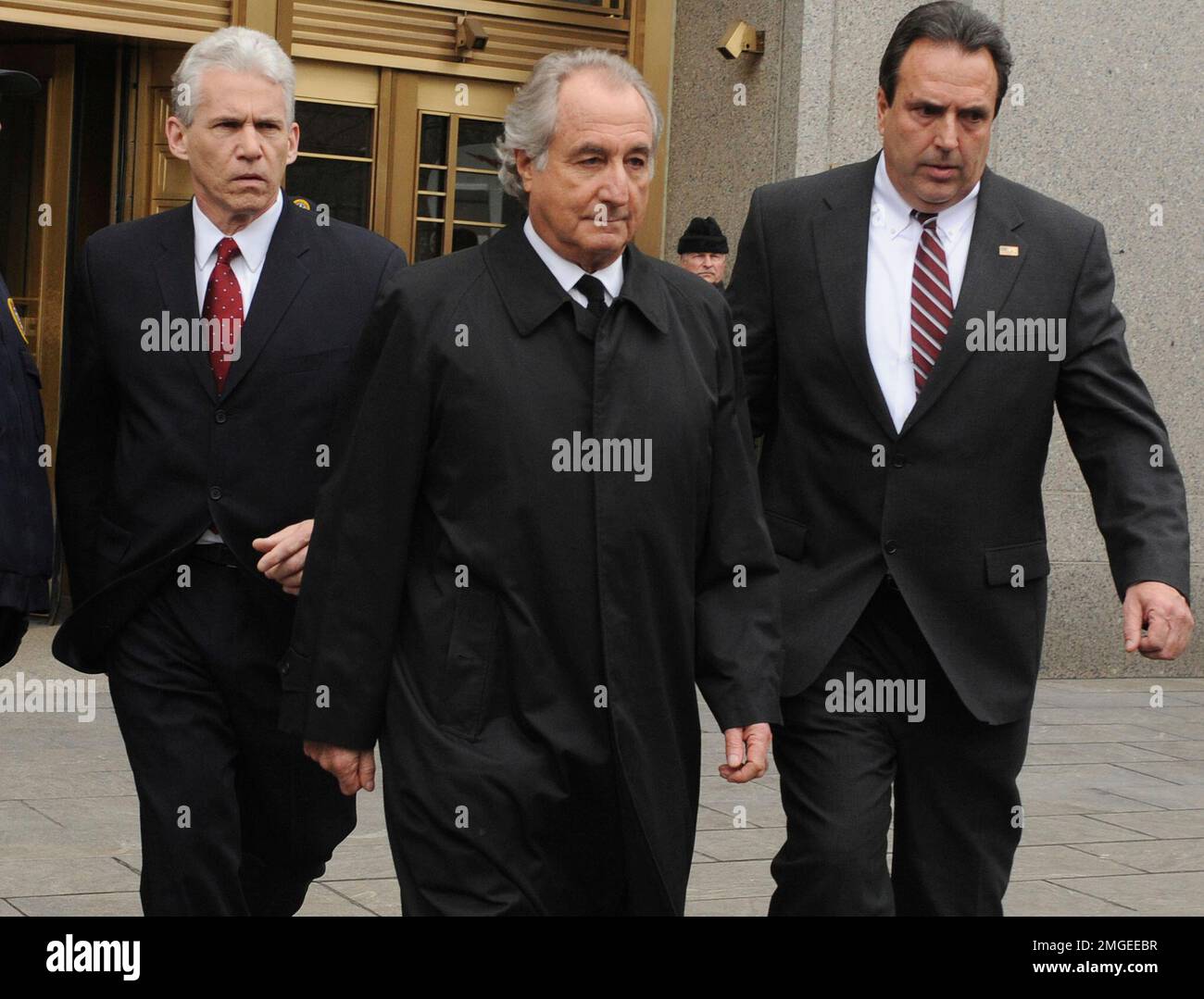 FILE - In this March 10, 2009 file photo, Bernard Madoff leaves ...