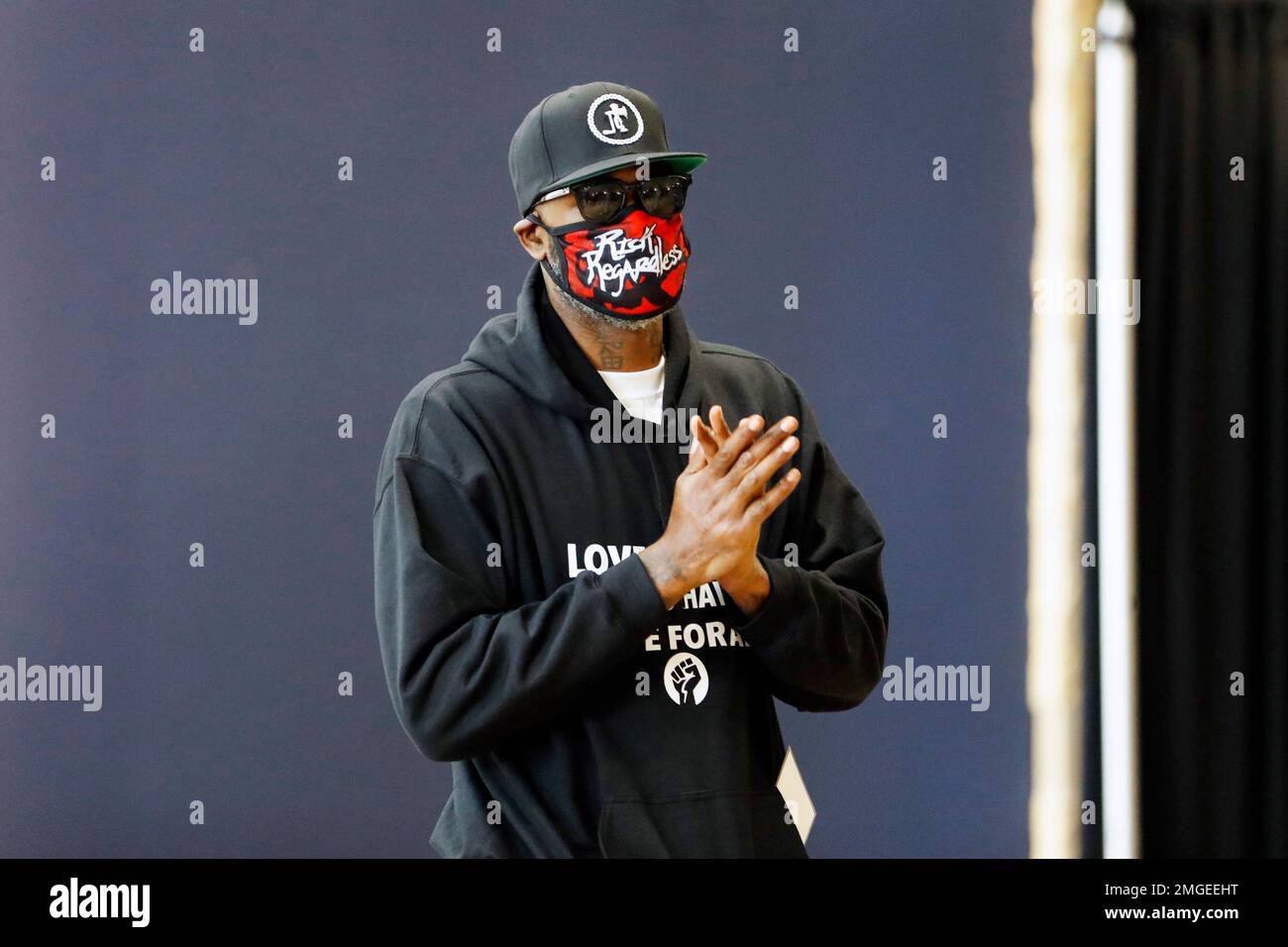 Former NBA player Stephen Jackson arrives Thursday, June 4, 2020 ...