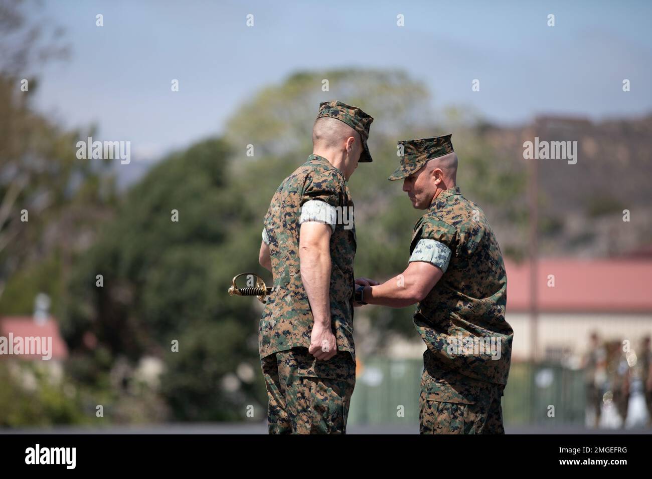 U.S. Marine Corps Lt. Col. Nick Freeman, commanding officer of 1st ...