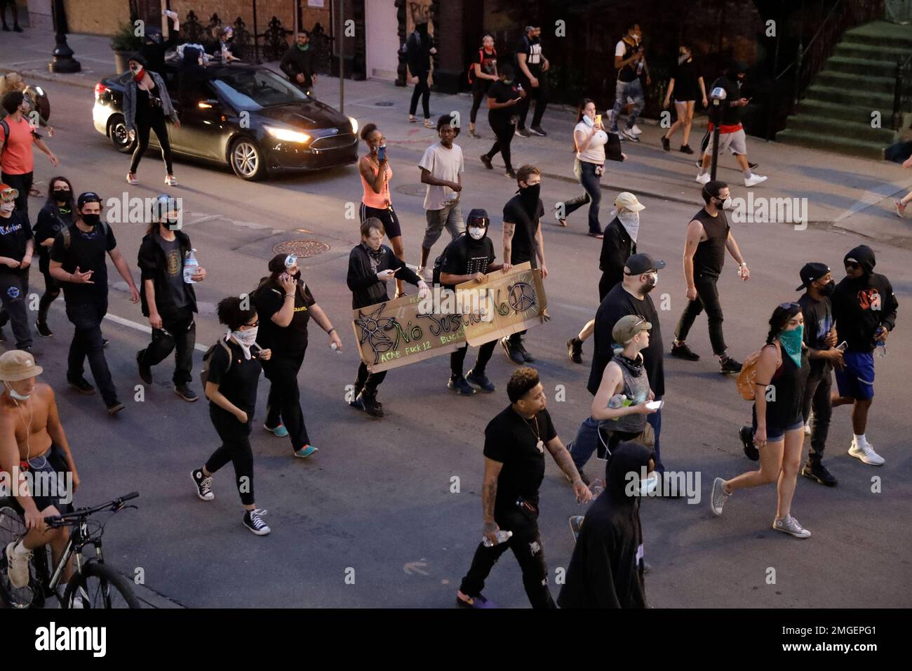 Demonstrators protest over the deaths of George Floyd and Breonna ...