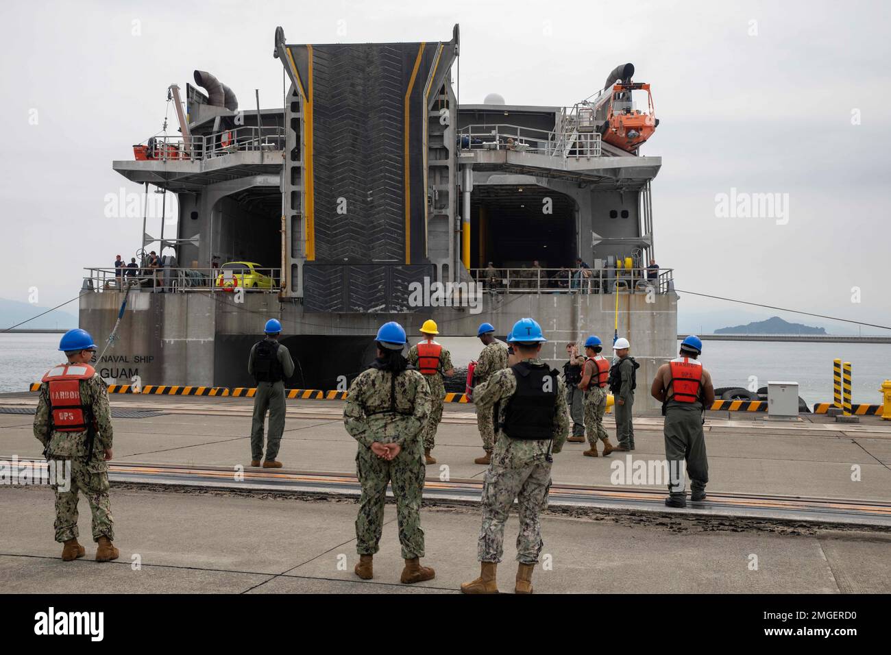 U.S. Sailors assigned to Marine Corps Air Station Iwakuni’s harbor ...