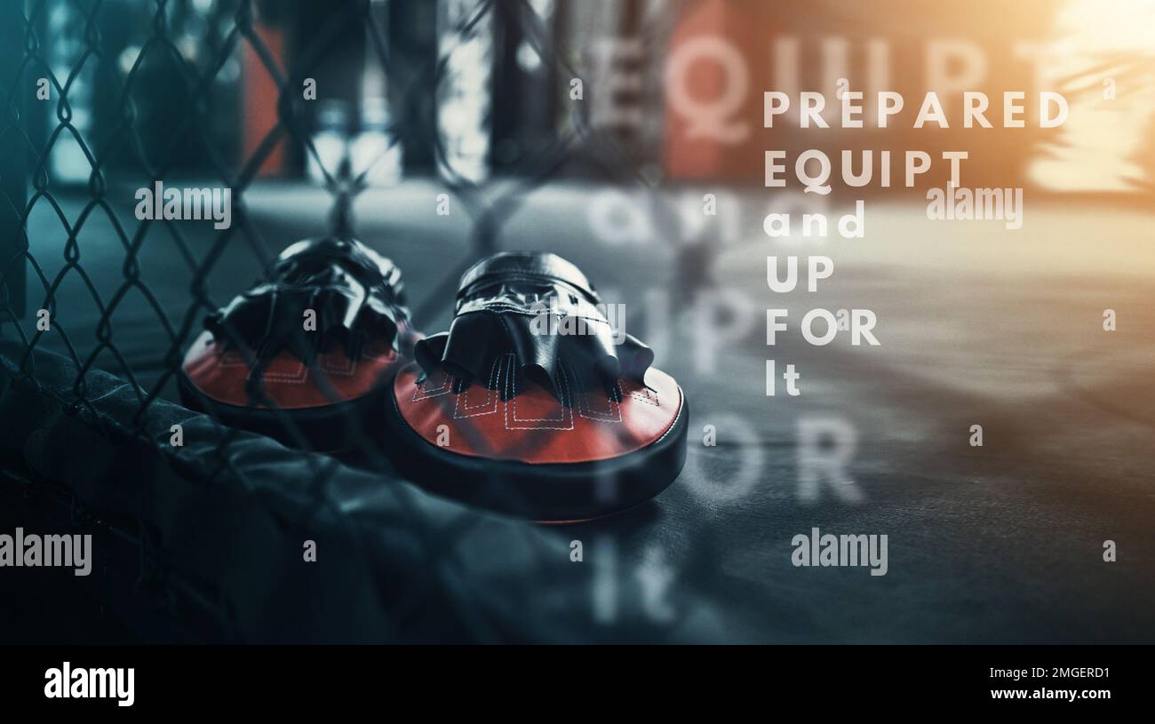 Motivation, fitness and equipment with words of inspiration for ...