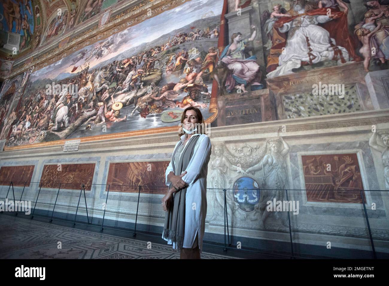 Vatican Museum director Barbara Jatta poses in the Costantino Hall ...