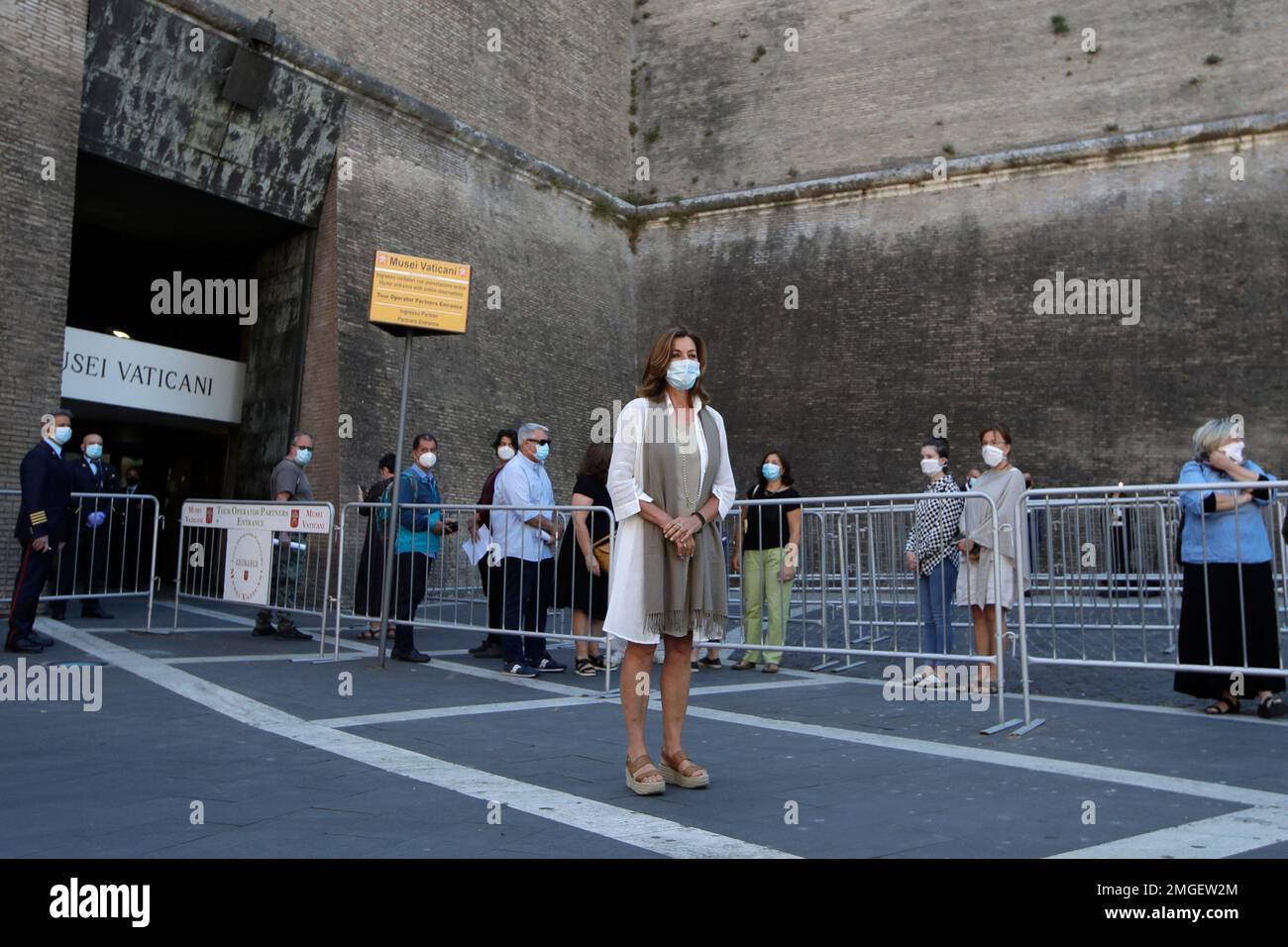 Vatican Museum director Barbara Jatta stands outside the museum ...