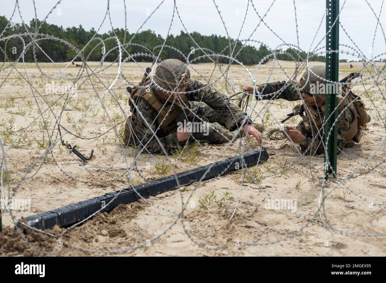 U.S. Marine Corps Cpl. Nikolas Bickerstaff, left, and Cpl. Esteban ...