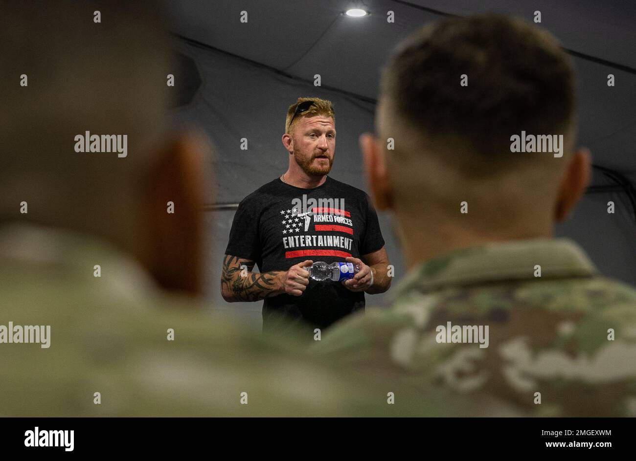 Mixed Martial Arts fighter Ed Herman speaks to U.S. Soldiers assigned ...