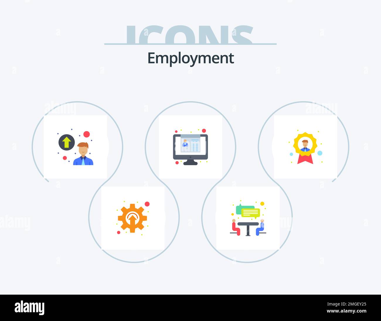 Employment Flat Icon Pack 5 Icon Design. employee. avatar. professional ...