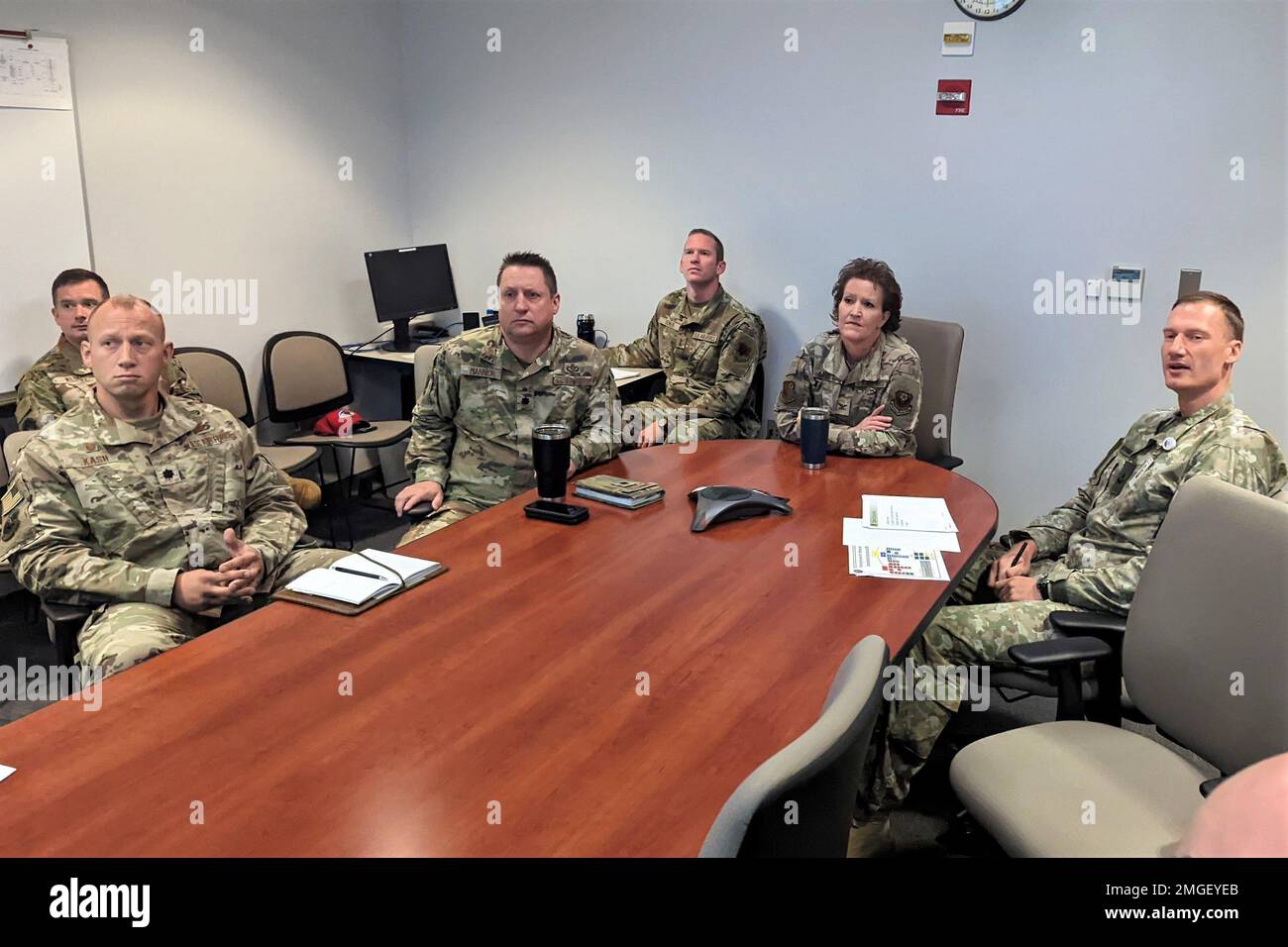 Maj. Mantas Kazakevičius (right), Lithuanian Armed Forces liaison ...