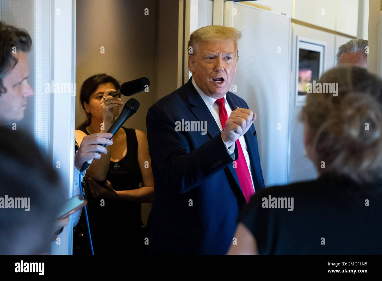 President Donald Trump, with House Minority Leader Kevin McCarthy of ...