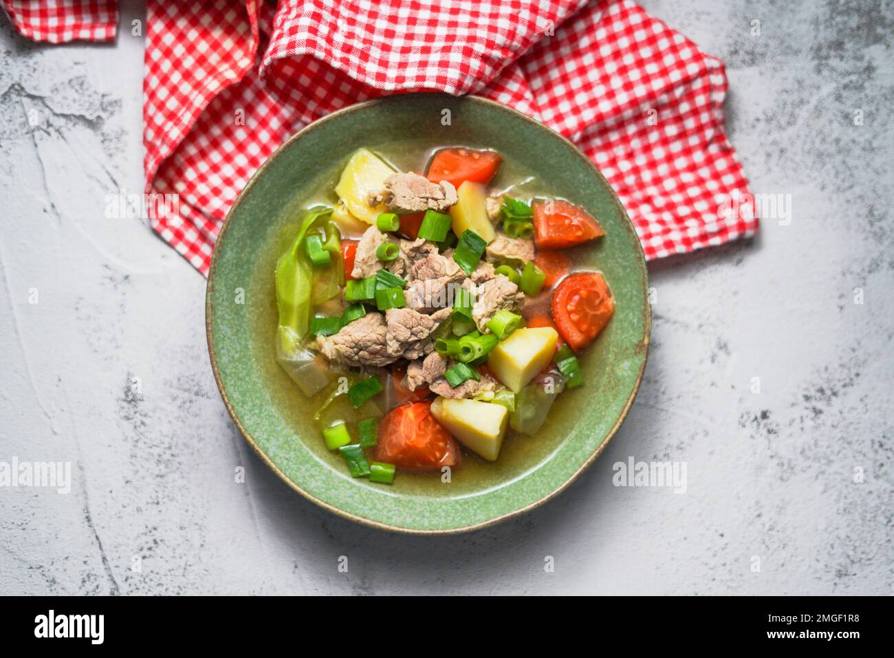 Sop Daging is Indonesian clear soup with beef and vegetables Stock ...