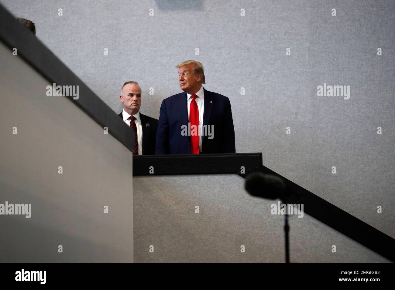 President Donald Trump tours the SpaceX command center at Kennedy Space ...