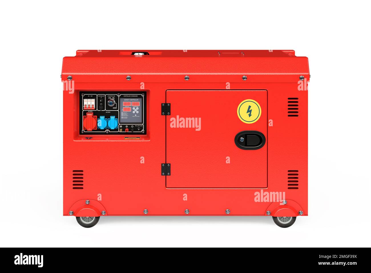Big Red Outside Auxiliary Electric Power Generator Diesel Unit for ...
