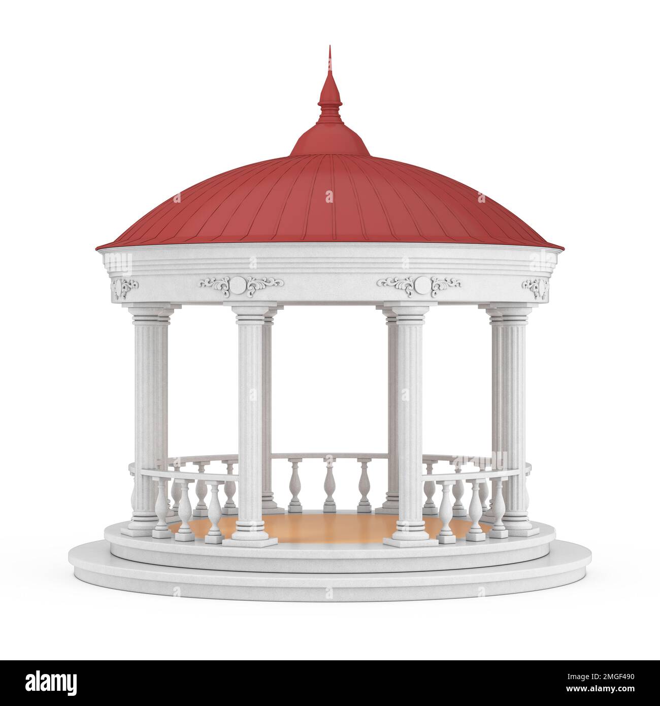 Urban Infrastructure Garden or Park Circle Gazebo with Greek Columns ...