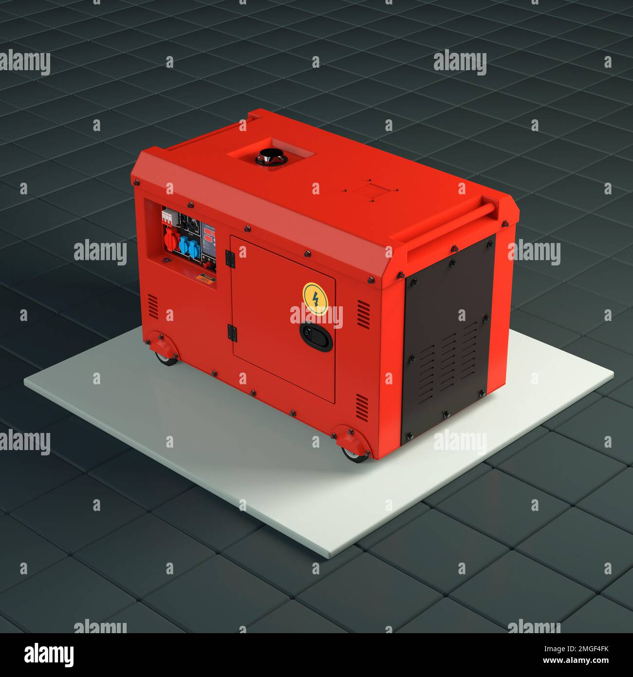Big Red Outside Auxiliary Electric Power Generator Diesel Unit for ...
