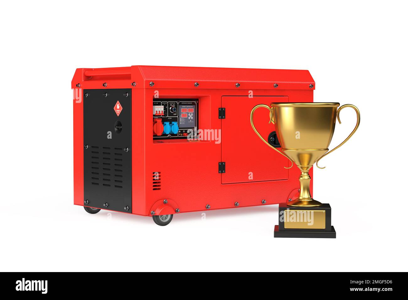 Big Red Outside Auxiliary Electric Power Generator Diesel Unit for ...