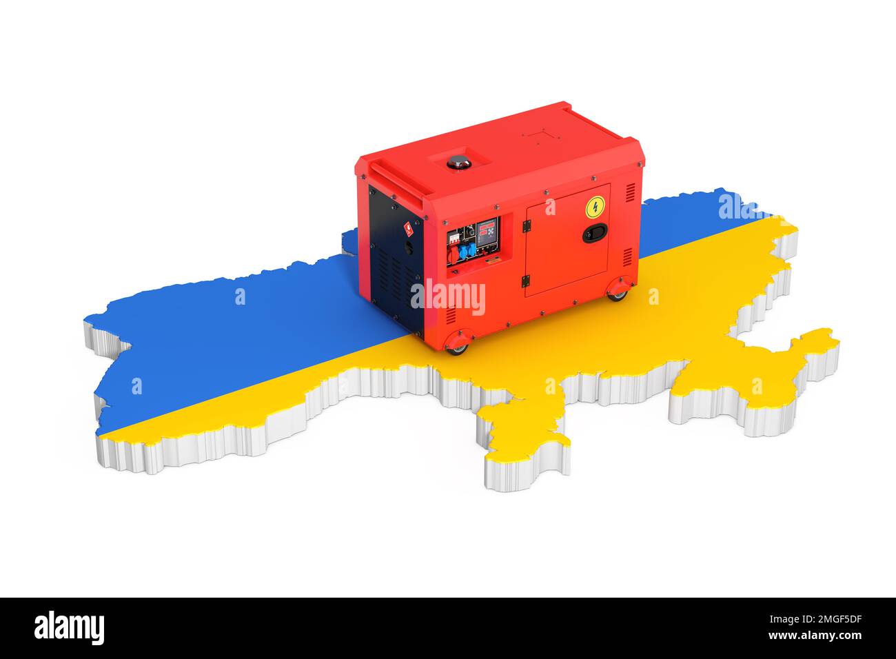 Big Red Outside Auxiliary Electric Power Generator Diesel Unit for ...