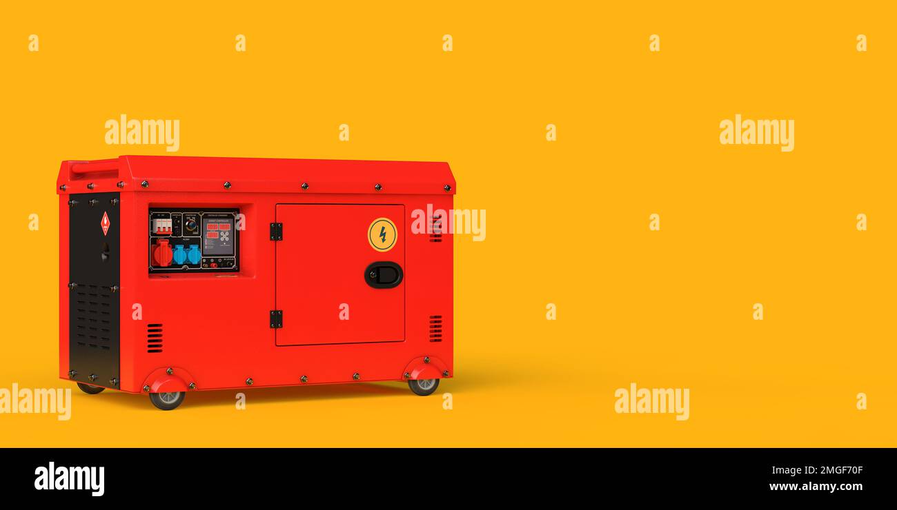 Big Red Outside Auxiliary Electric Power Generator Diesel Unit for ...