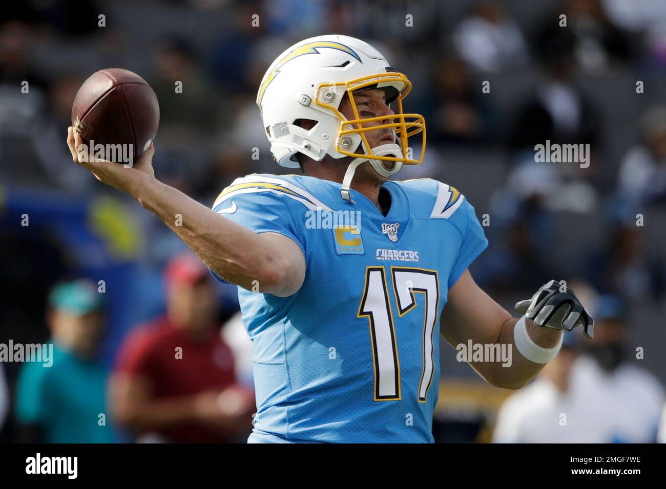 FILE - In this Dec. 22, 2019, file photo, Los Angeles Chargers ...