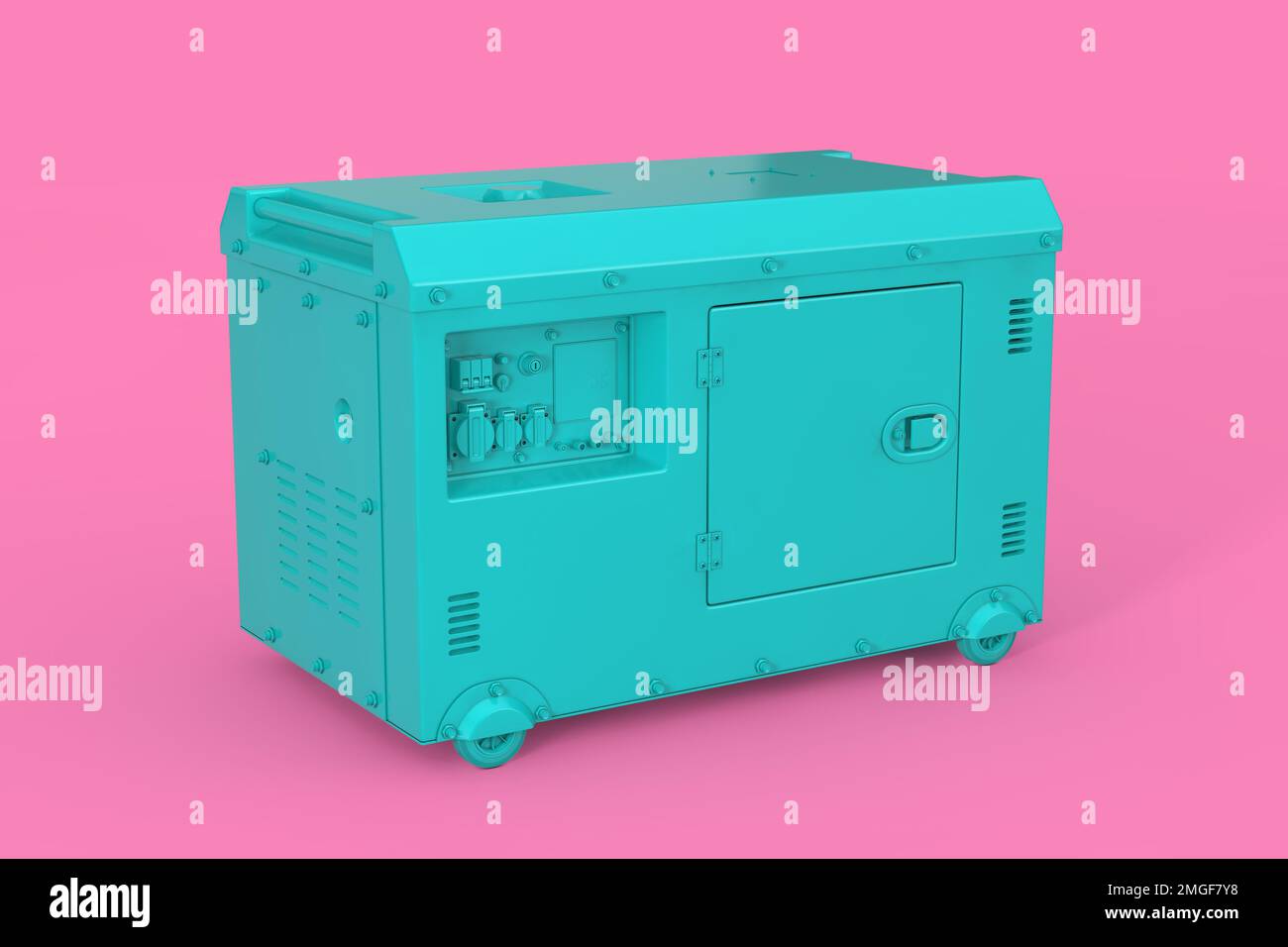 Big Blue Outside Auxiliary Electric Power Generator Diesel Unit for ...