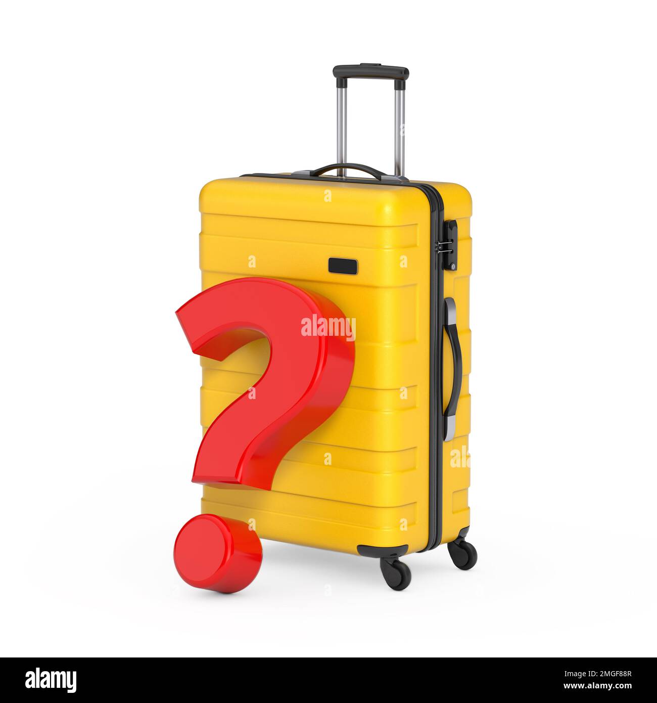 Travel Holiday Vacation Concept. Modern Luxury Plastic Yellow Suitcase ...