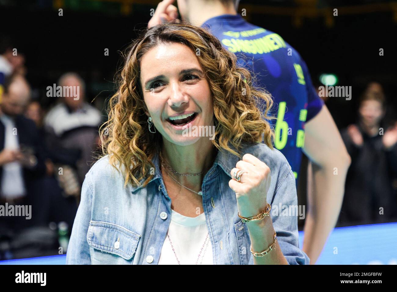 PalaPanini, Modena, Italy, January 25, 2023, Giulia Gabana cheers ...