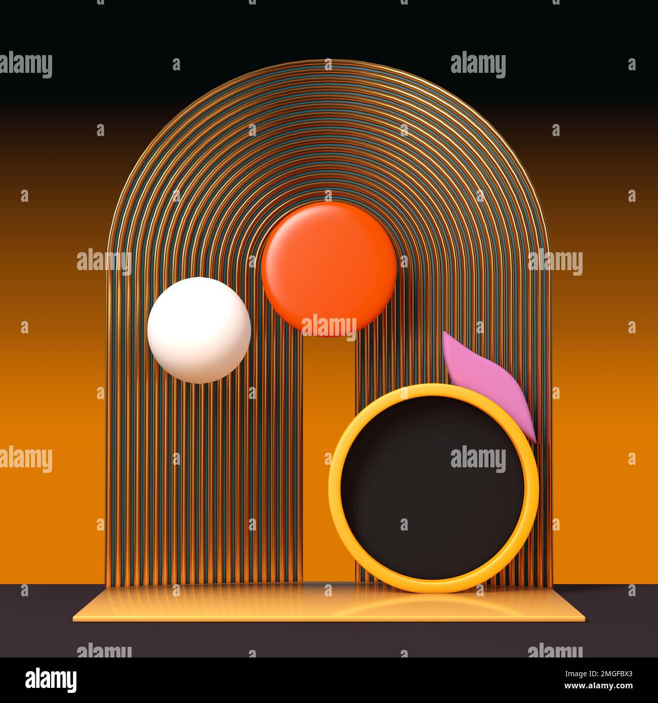 Abstract Minimal Realistic Geometric Cartoon Pedestal Podium Set ...