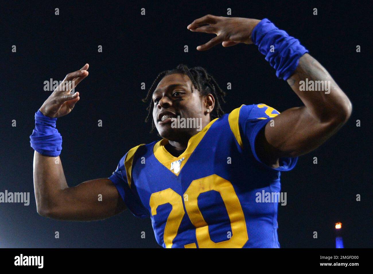 FILE - In this Nov. 17, 2019, file photo, Los Angeles Rams cornerback ...