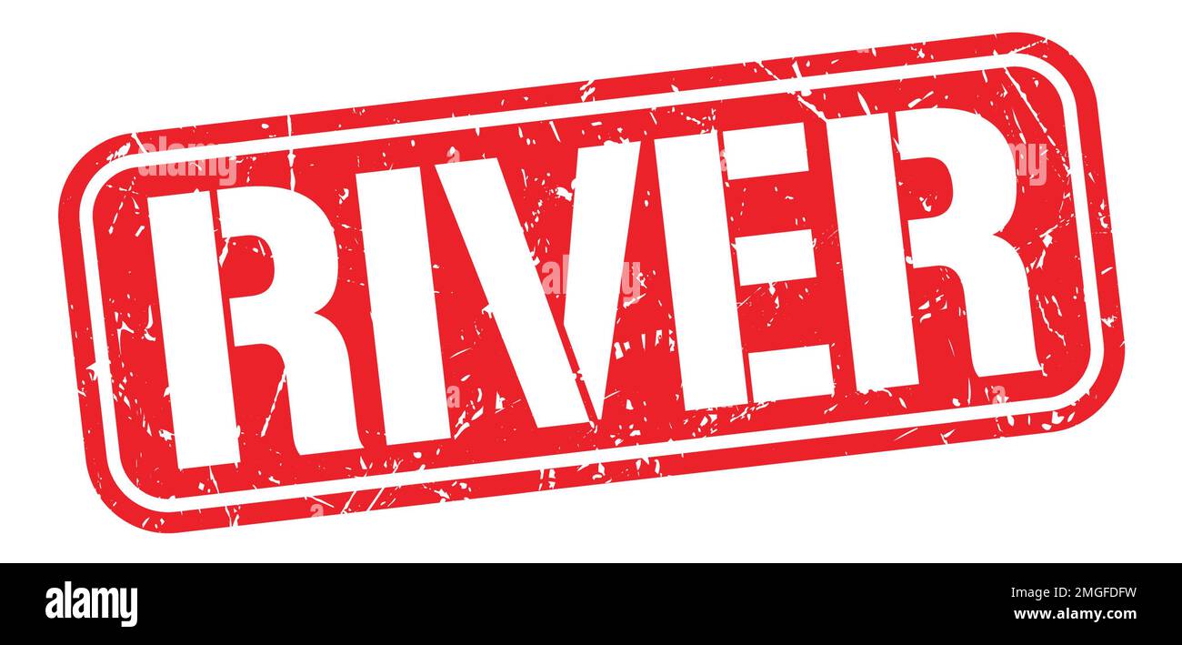 RIVER text written on red grungy stamp sign Stock Photo - Alamy