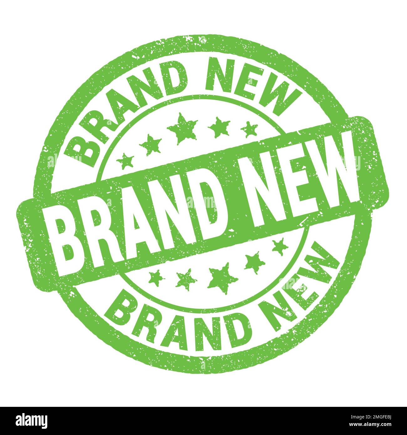 BRAND NEW text written on green grungy stamp sign Stock Photo - Alamy