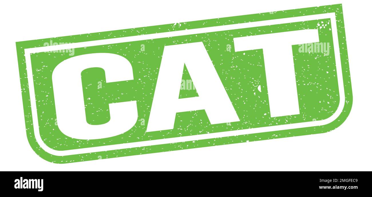 CAT text written on green grungy stamp sign Stock Photo - Alamy