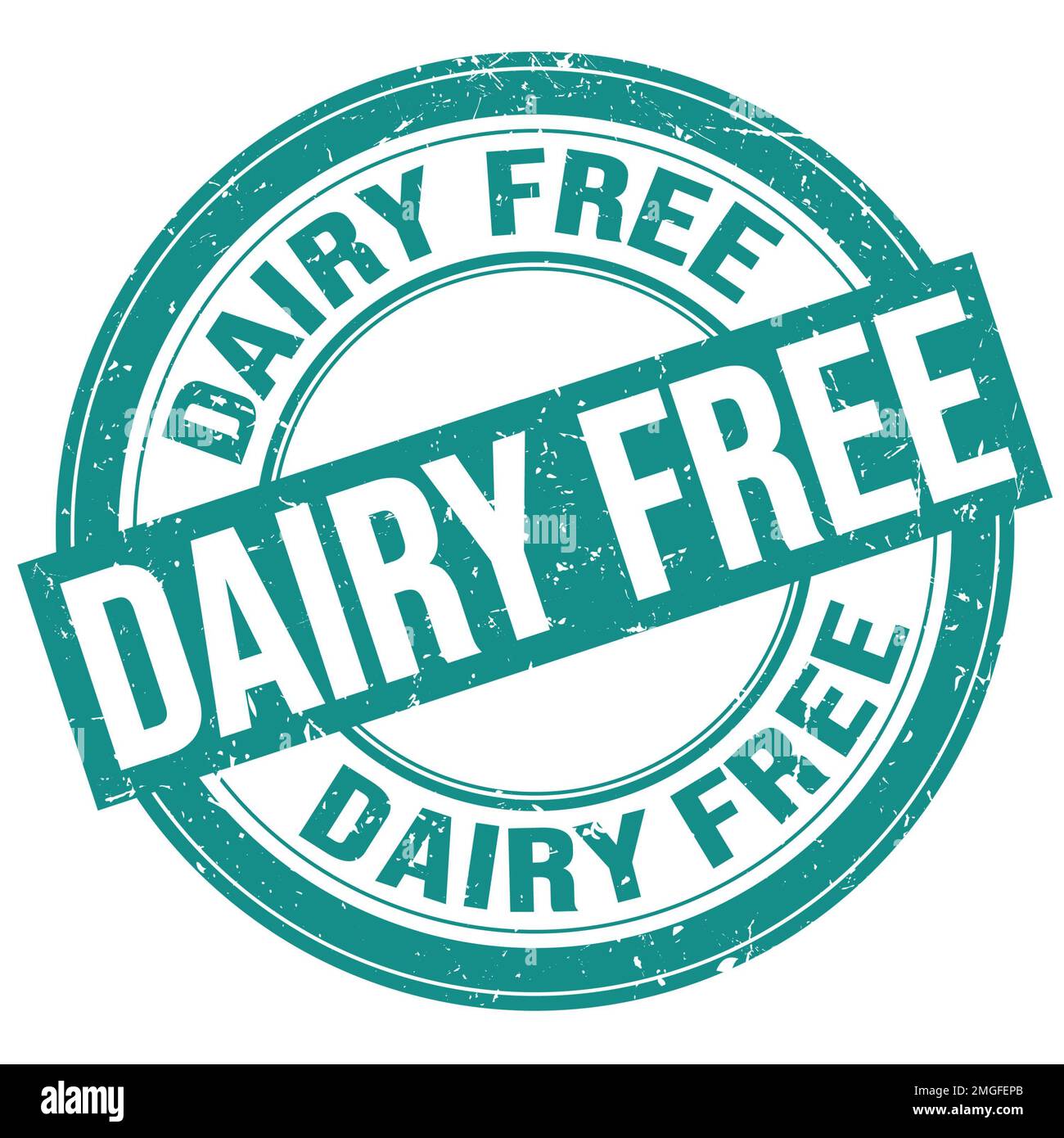 DAIRY FREE text written on blue round grungy stamp sign Stock Photo - Alamy