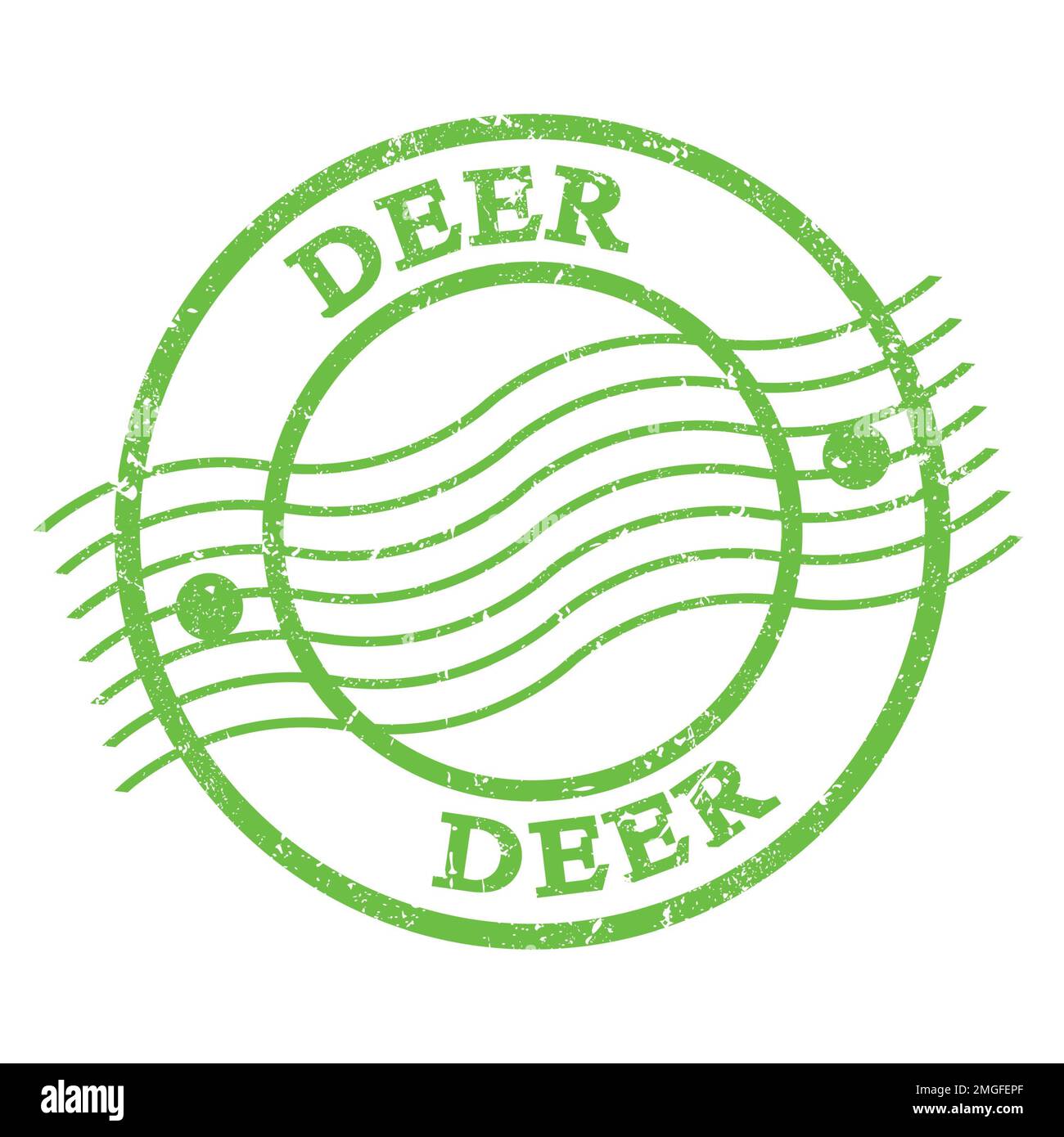 DEER, text written on green grungy postal stamp Stock Photo - Alamy