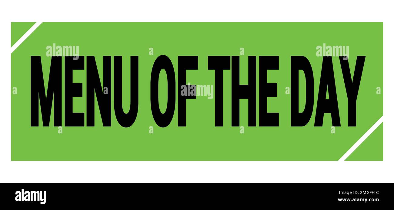 Menu of the day stamp hi-res stock photography and images - Alamy