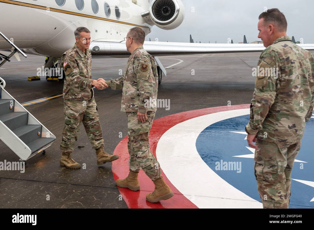 U.S. Air Force Lt. Gen. James Slife (center), commander of Air Force ...