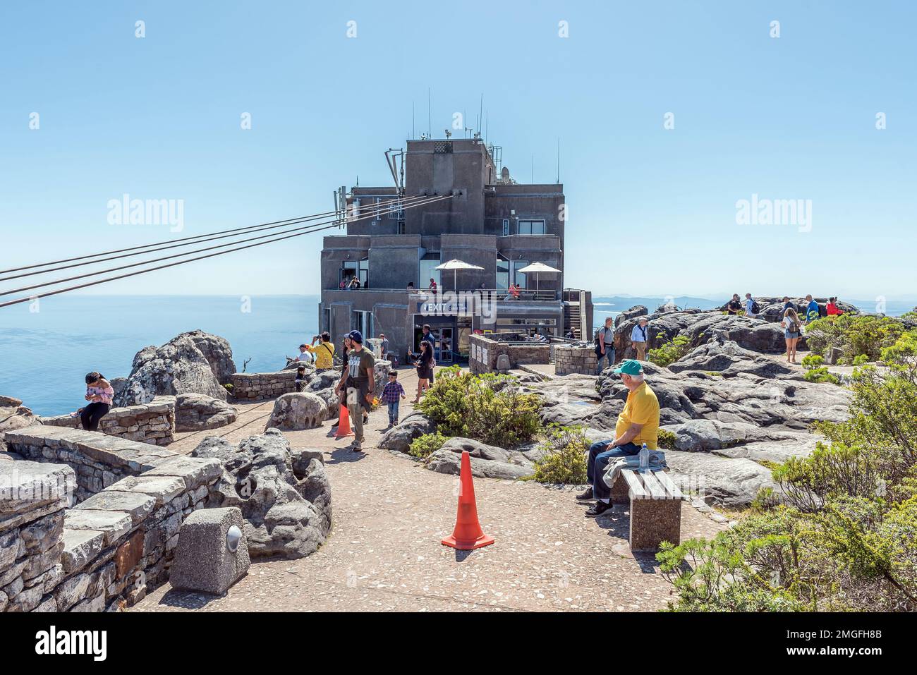Cape Town, South Africa - Sep 14, 2022: The top cable station of the ...