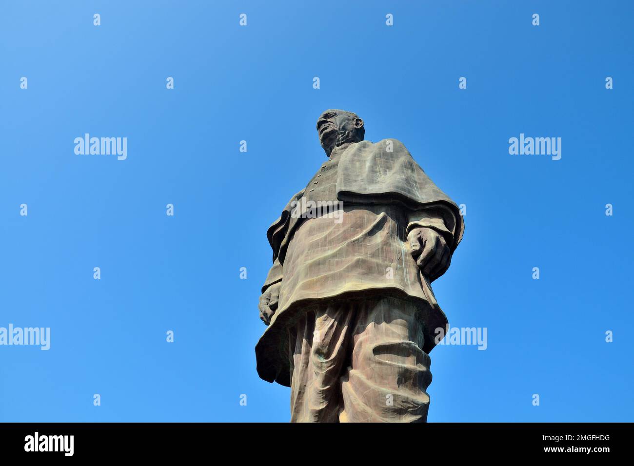 Partial view of Statue Of Unity, colossal statue of Vallabhbhai Patel, tallest statue in the ...