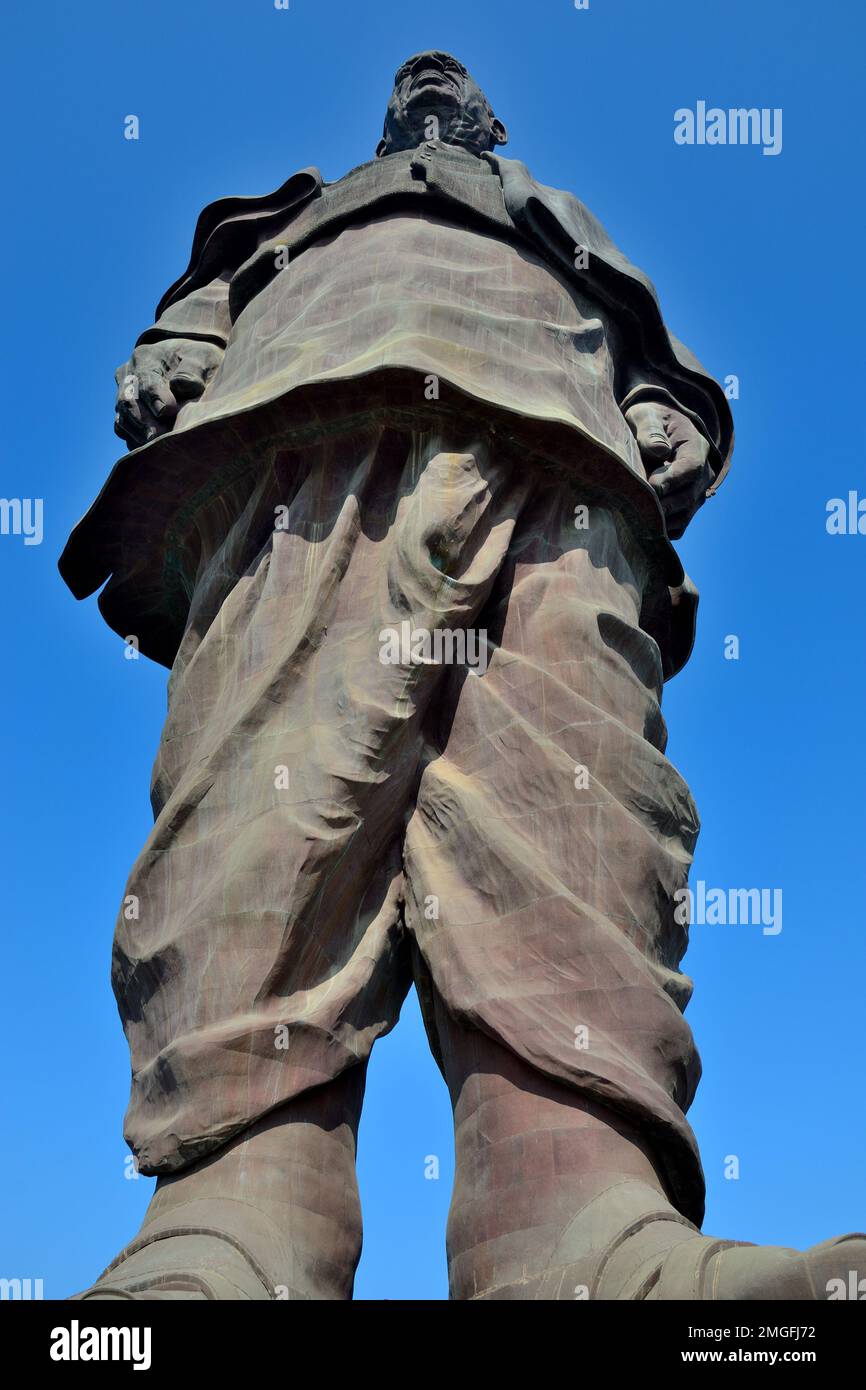 Partial view of Statue Of Unity, colossal statue of Vallabhbhai Patel, tallest statue in the ...