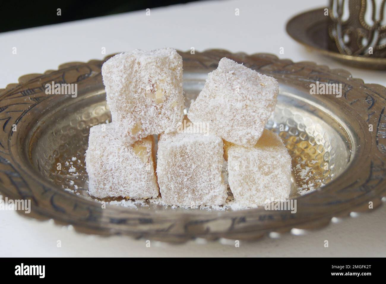 Turkish delight or lokum is a traditional gelatinous sweet, of the soft ...