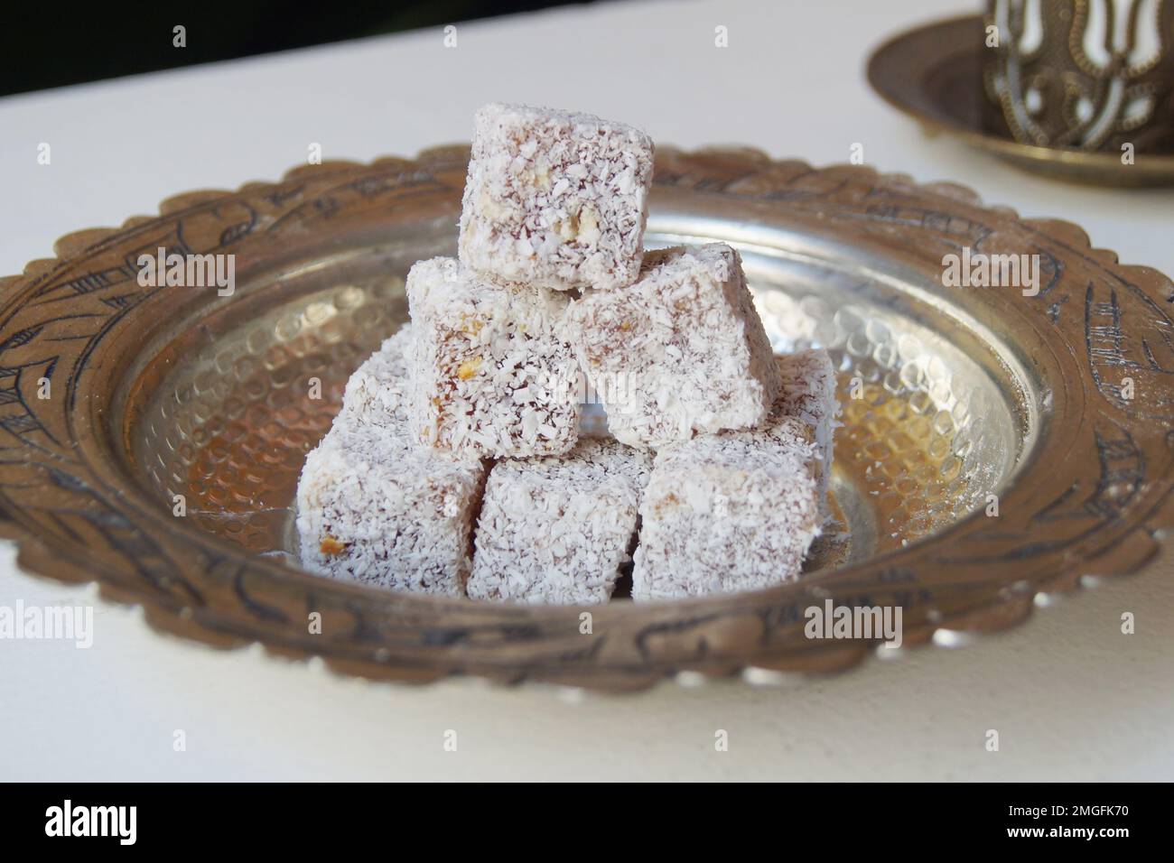 Turkish delight or lokum is a traditional gelatinous sweet, of the soft ...