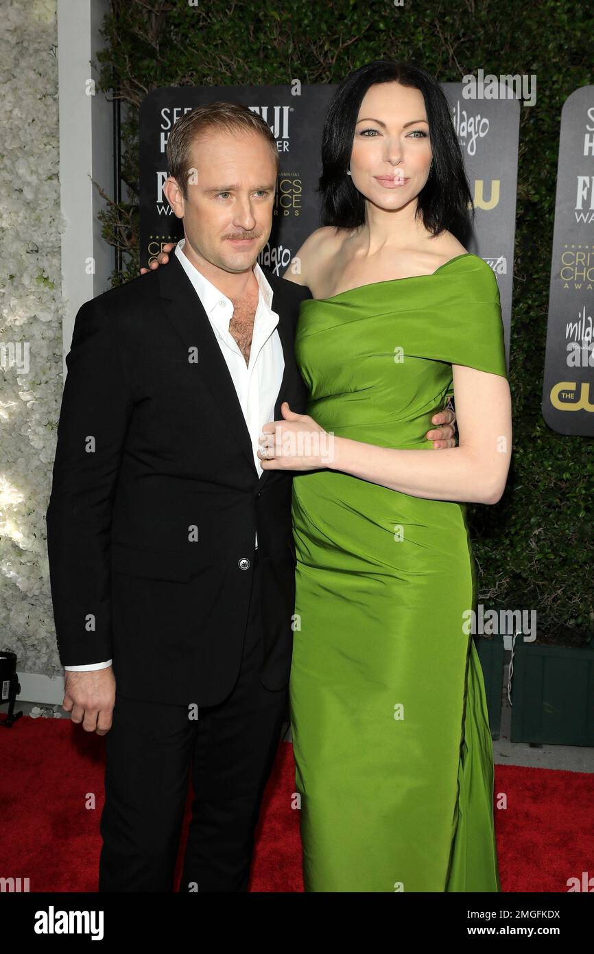 LOS ANGELES - JAN 15: Ben Foster, Laura Prepon at 2023 Critics Choice ...