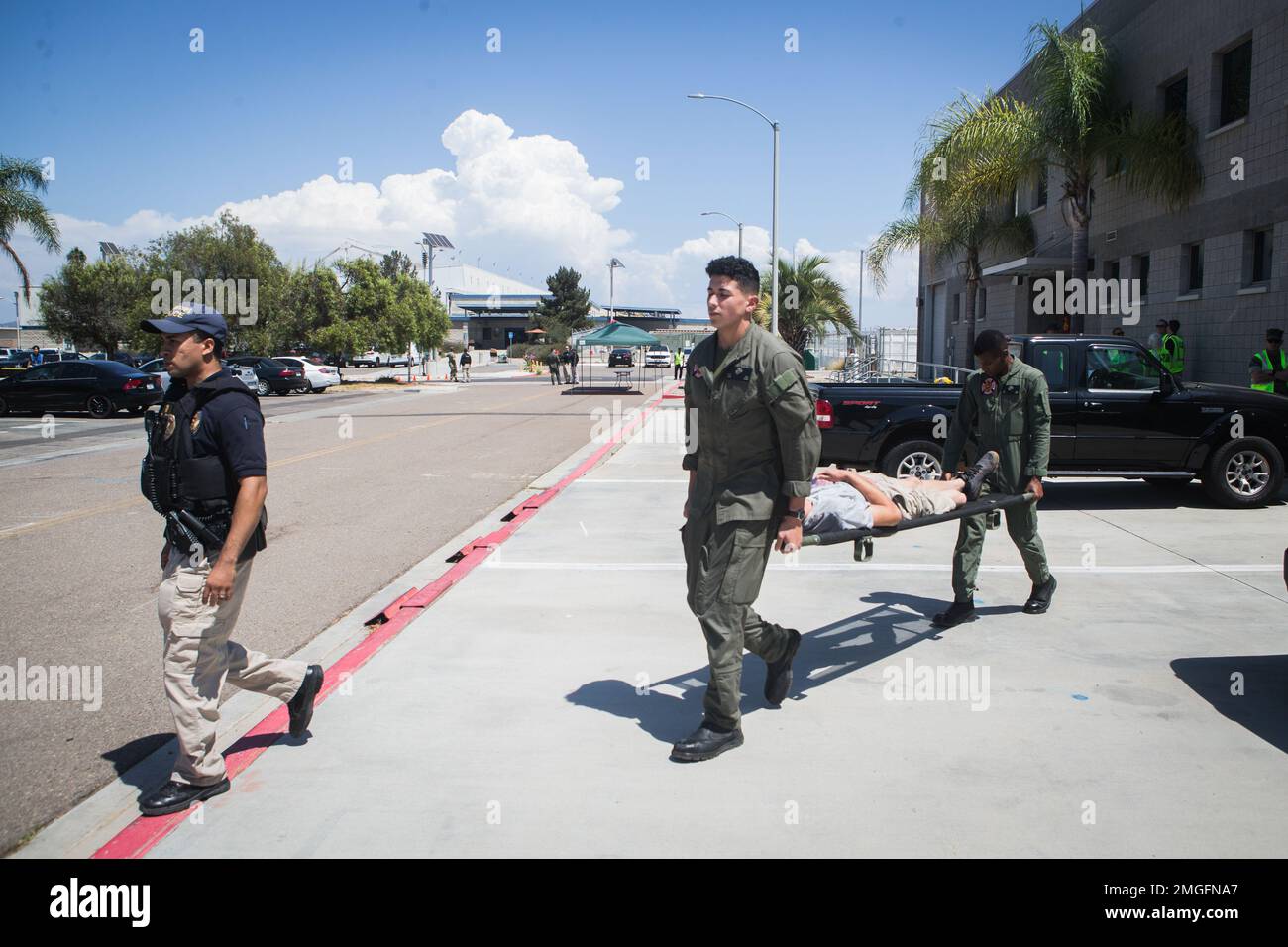 U.S. Marines with Aircraft Rescue and Fire Fighting, and U.S. Marine ...