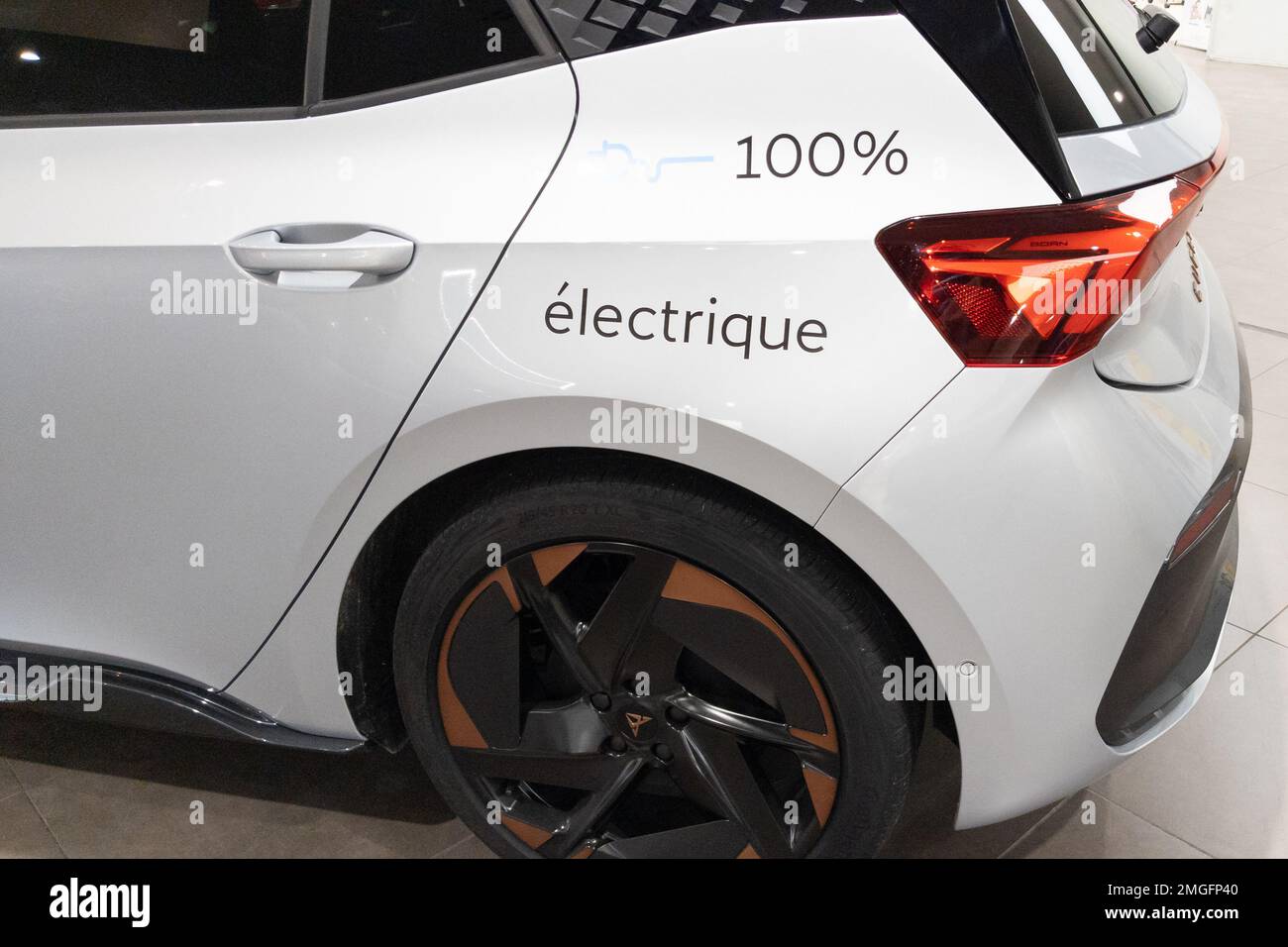 Bordeaux , Aquitaine France - 20 01 2023 : seat Cupra born electric car ...