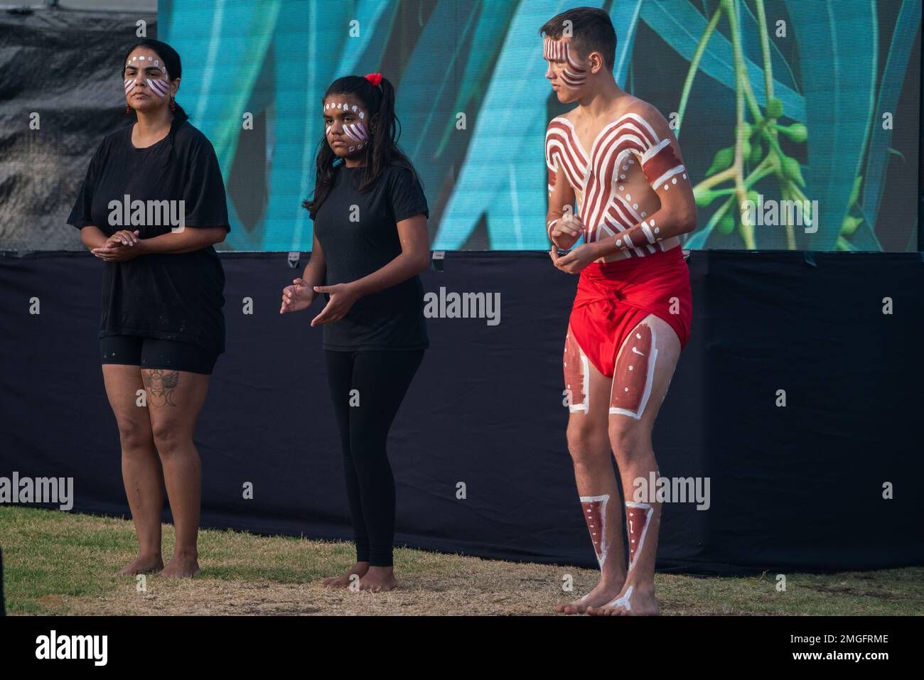Adelaide, Australia. 26 January 2023. Aboriginal performers attend the ...